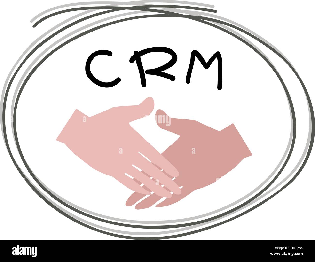Business Concepts, Handshake with CRM or Customer Relationship ...