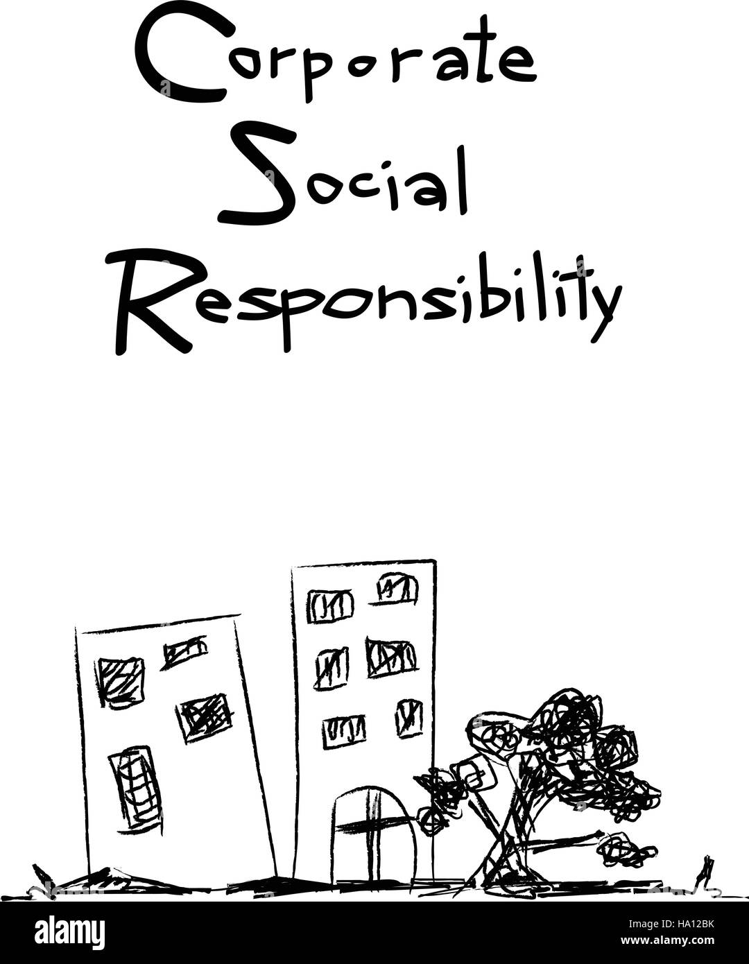 Corporate social responsibility Black and White Stock Photos & Images ...