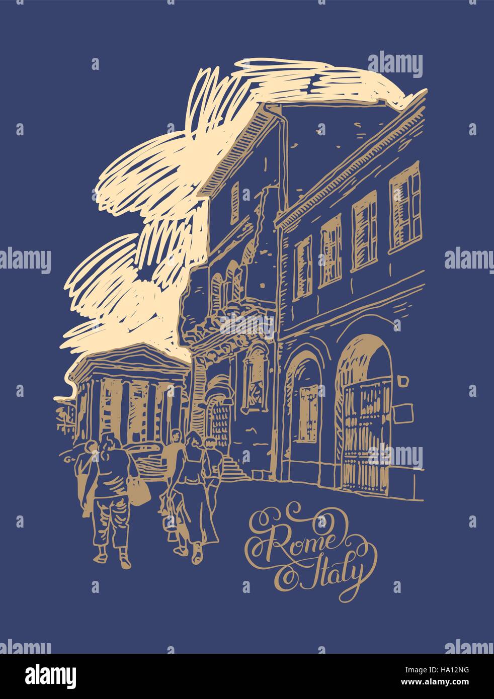 Walk to rome Stock Vector Images - Alamy