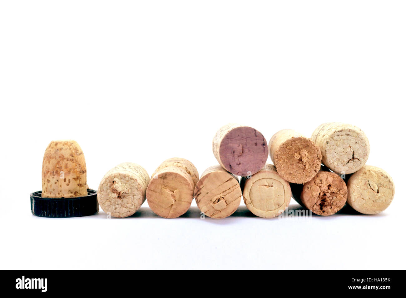 row of hole corks Stock Photo - Alamy