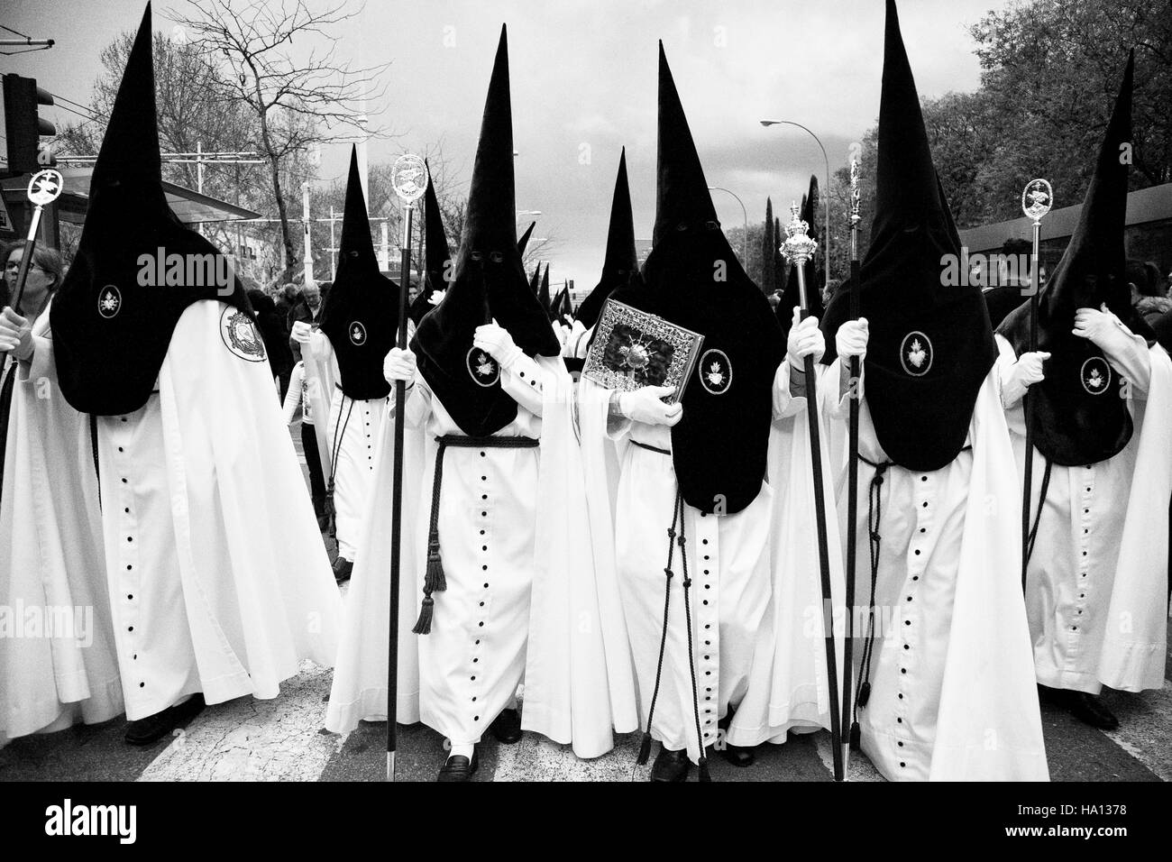 Holy procession or catholic parade in the city of Sevelle Stock Photo ...