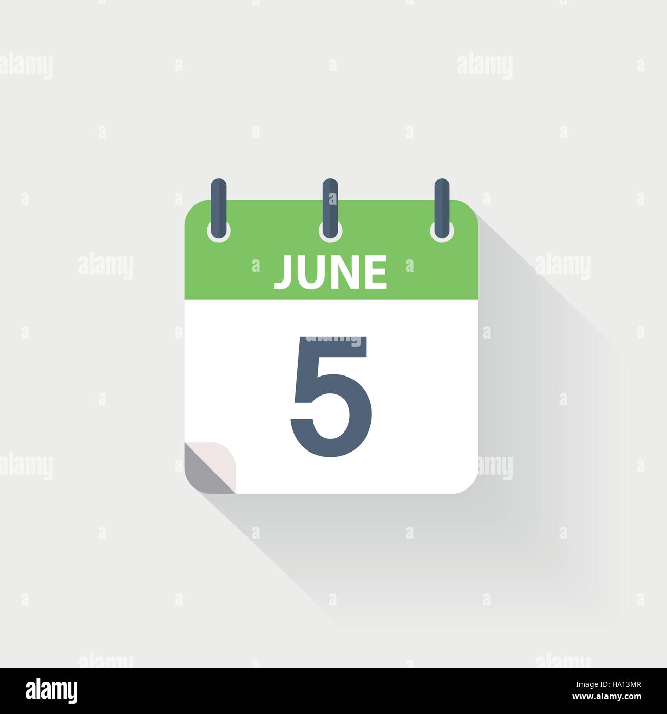 5 june calendar icon on grey background Stock Vector Image & Art - Alamy