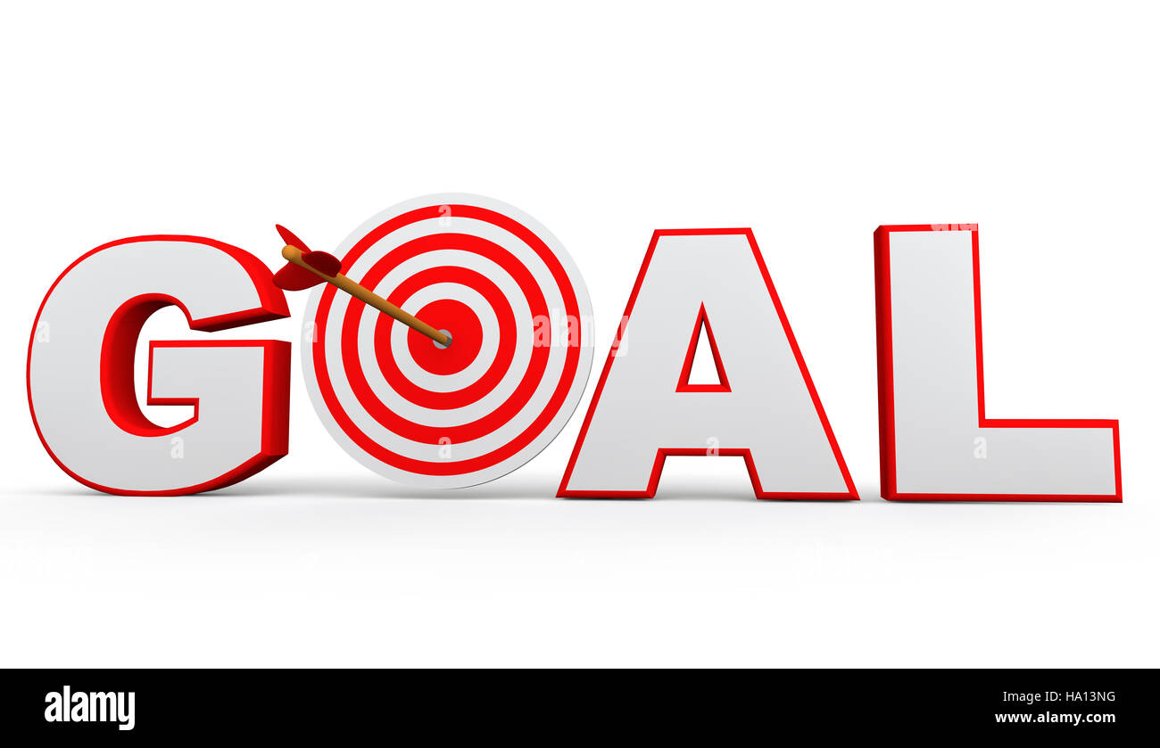 3D target arrow and goal Stock Photo - Alamy