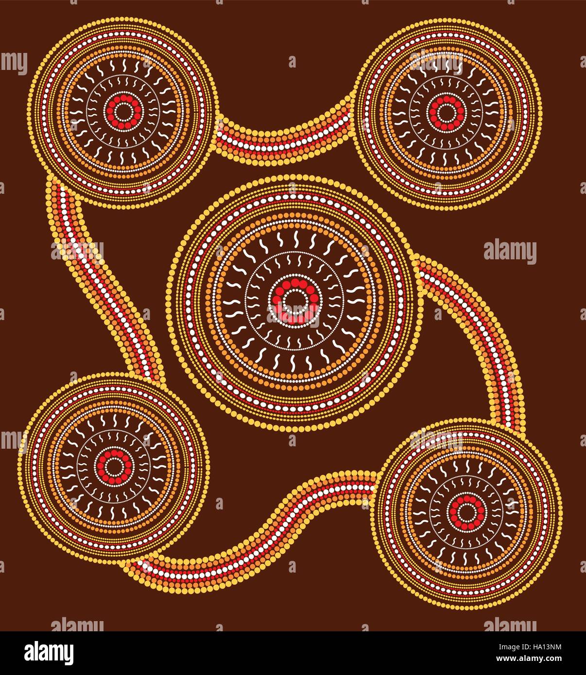 Aboriginal artist dot painting hi-res stock photography and images - Alamy