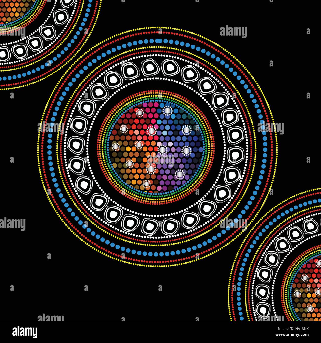 Australian illustration based on aboriginal style of dot painting Stock ...