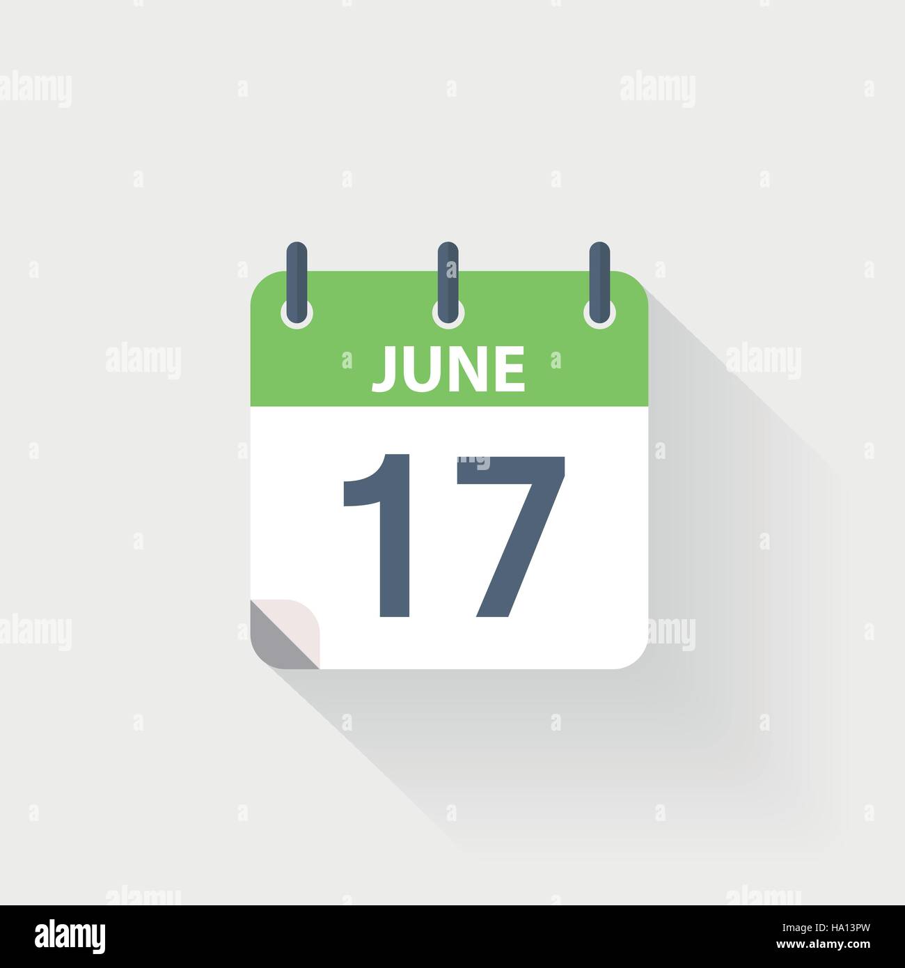 17 june calendar icon on grey background Stock Vector Image & Art - Alamy