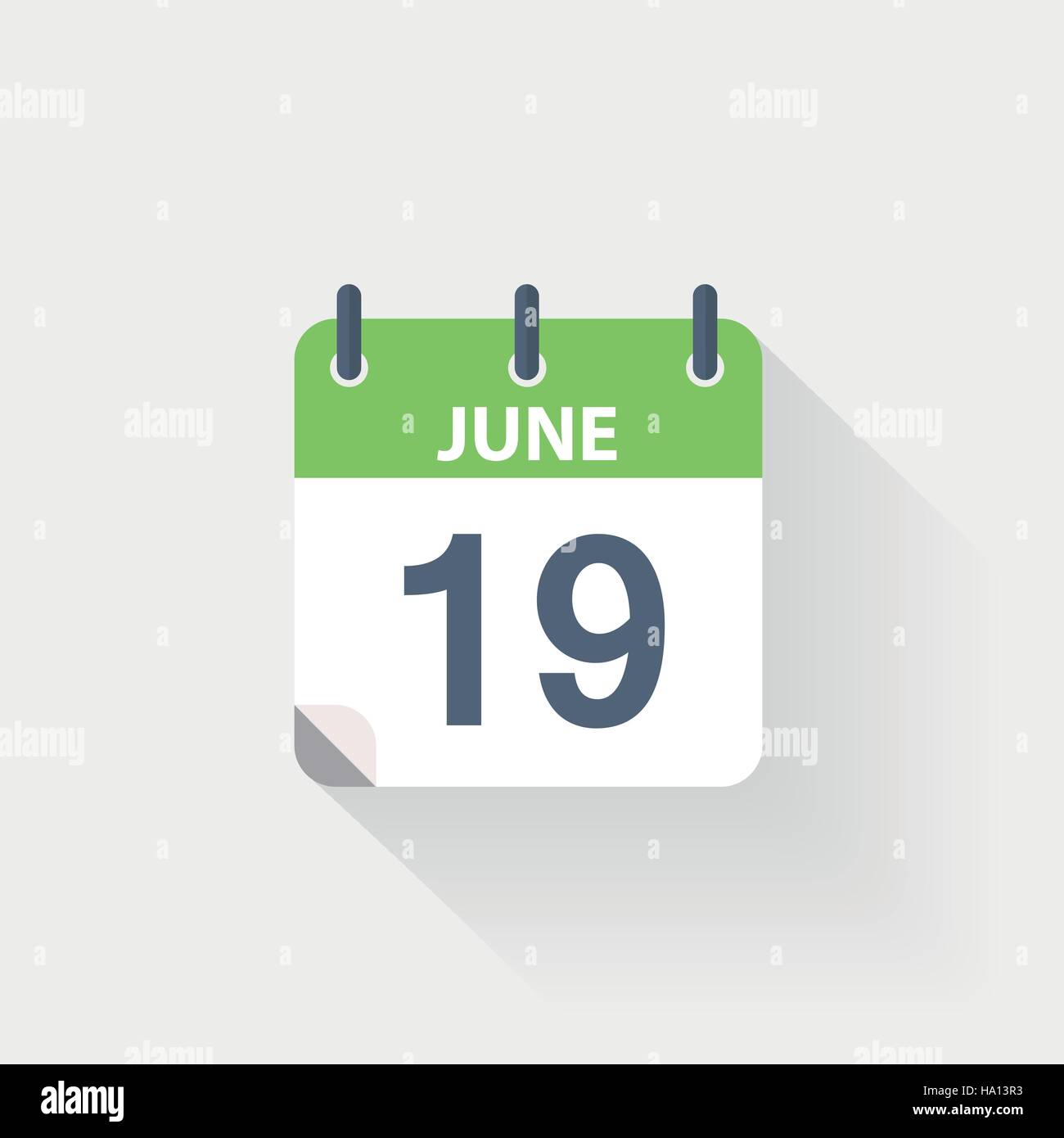 19 june calendar icon on grey background Stock Vector Image & Art - Alamy