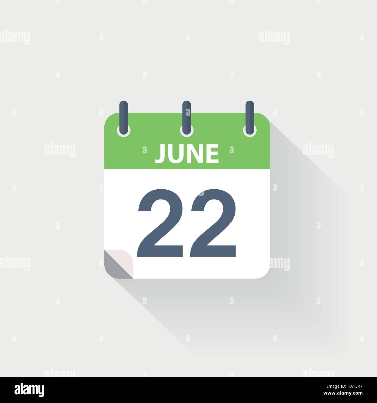 22 june calendar icon on grey background Stock Vector Image & Art - Alamy