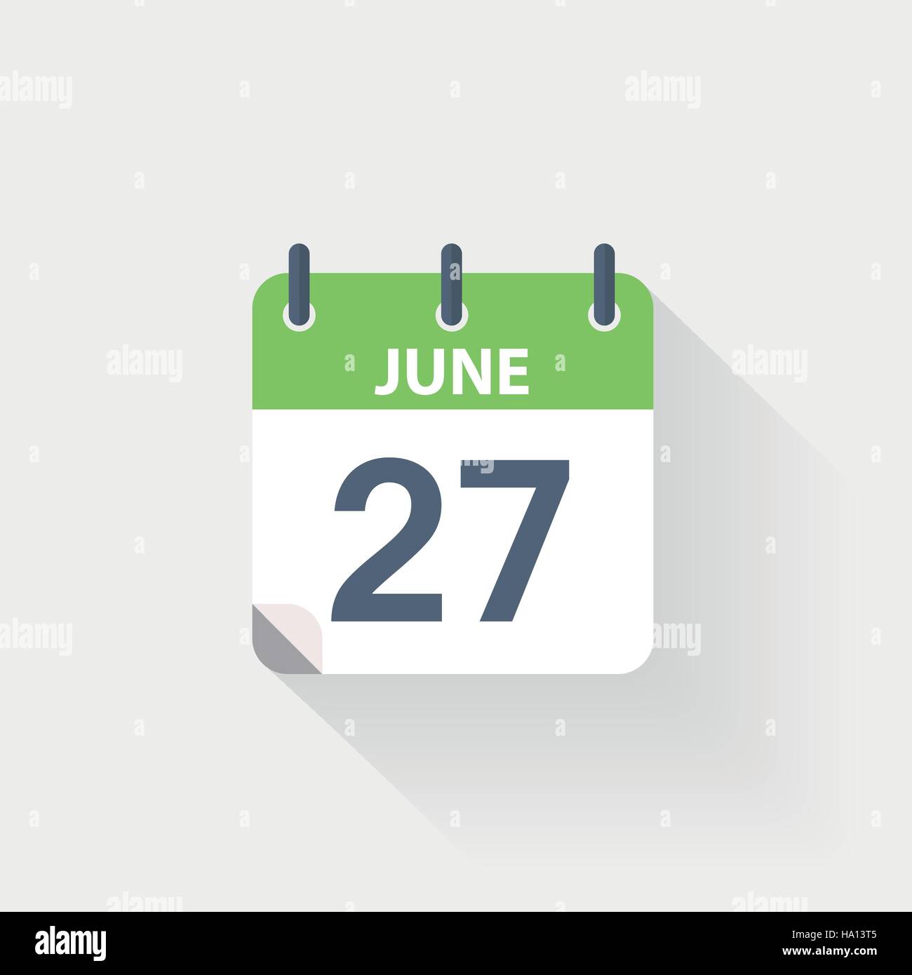 27 june calendar icon on grey background Stock Vector Image & Art - Alamy