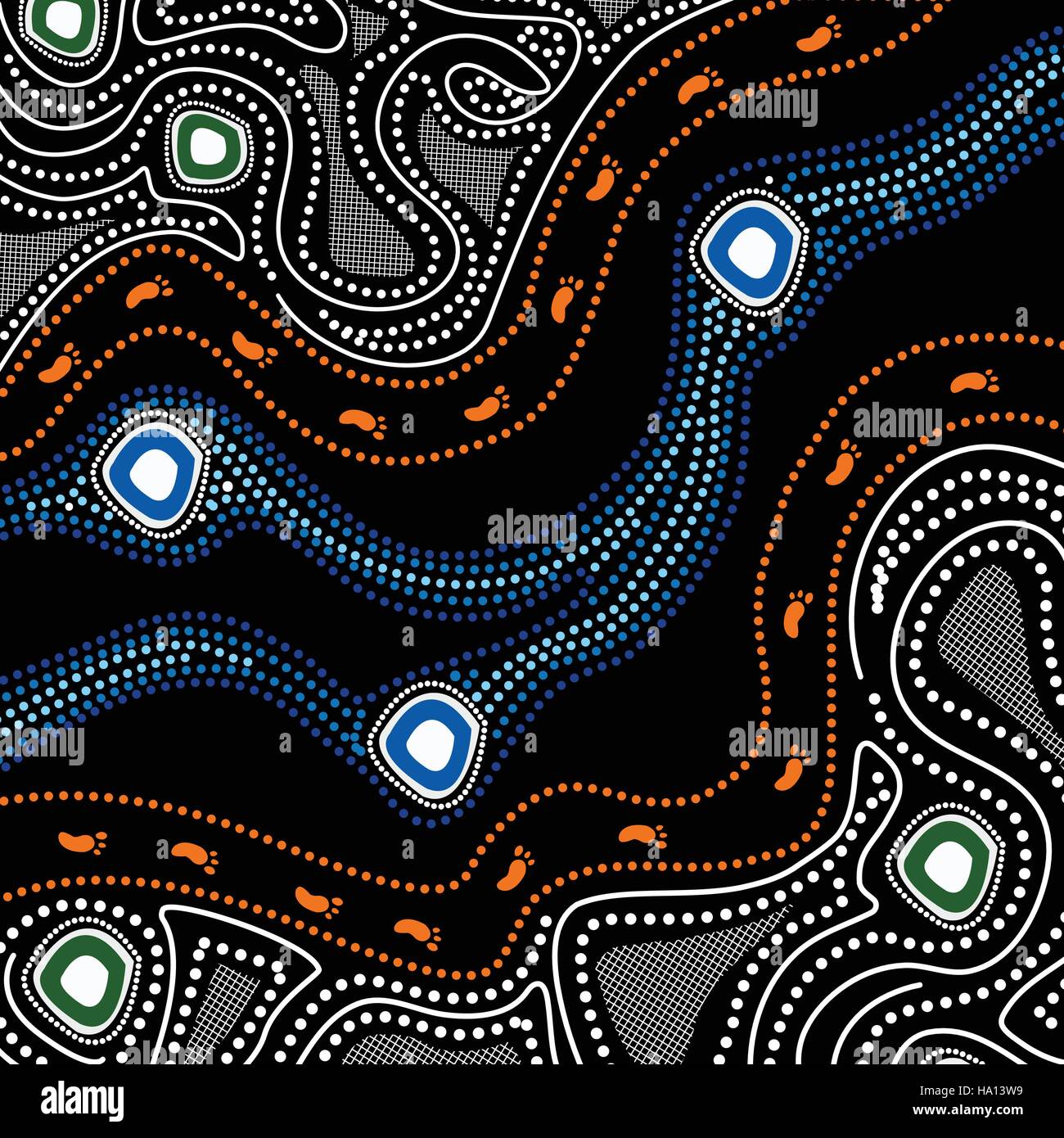 Aboriginal art painting vector Stock Vector Image & Art - Alamy