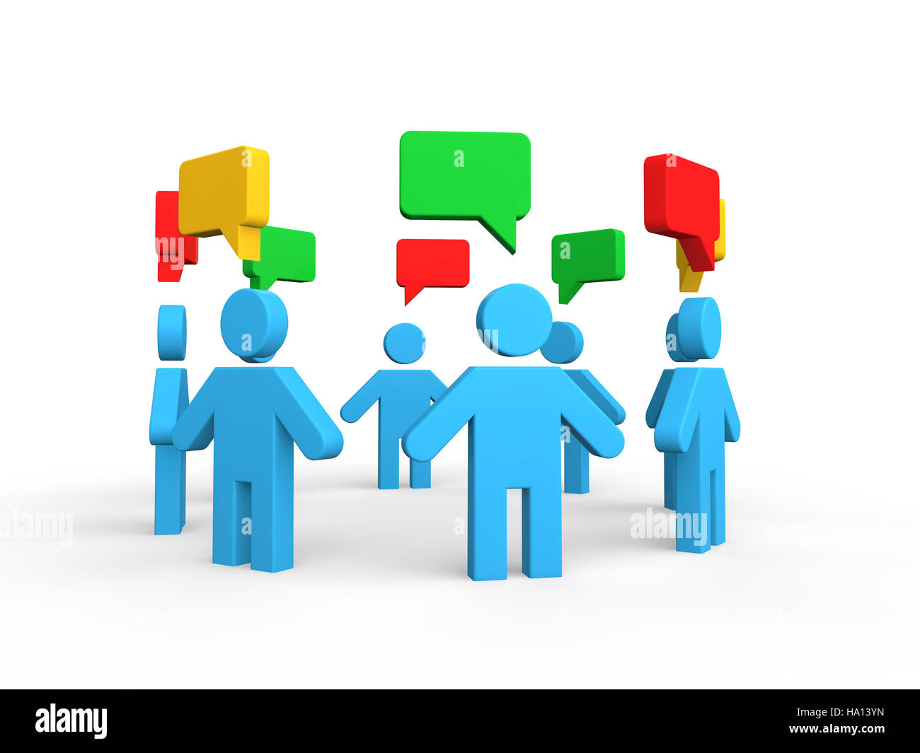 3d group discussion concept Stock Photo - Alamy