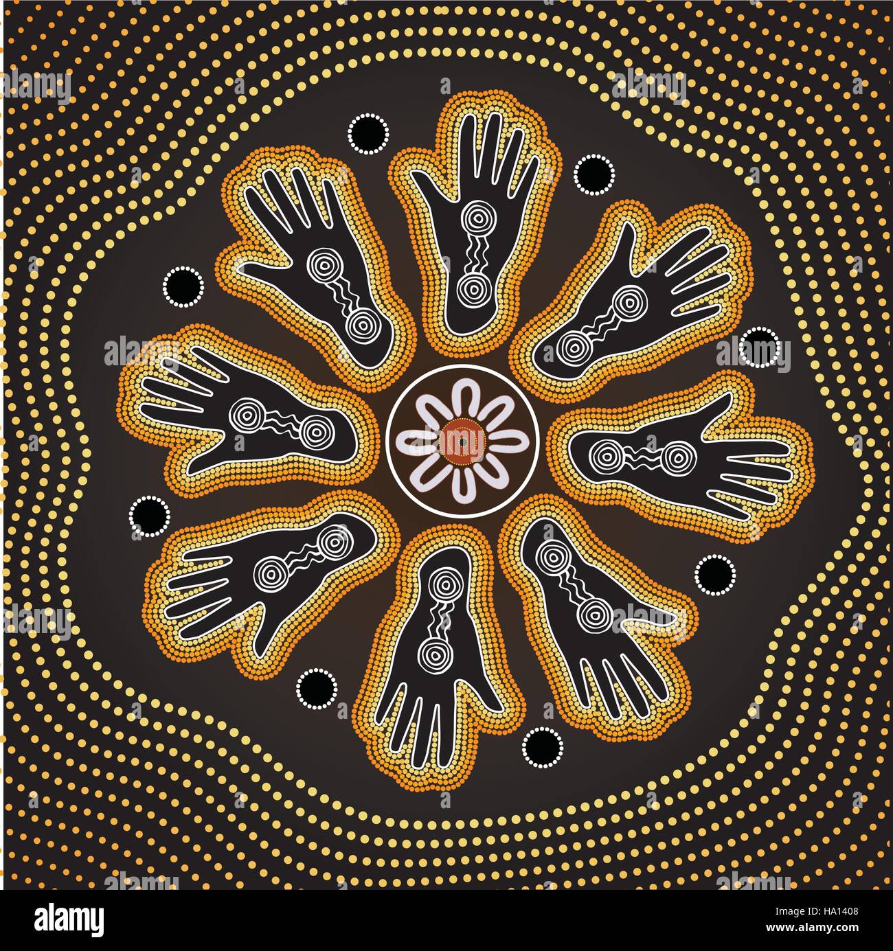 Aboriginal art vector painting Stock Vector Image & Art - Alamy