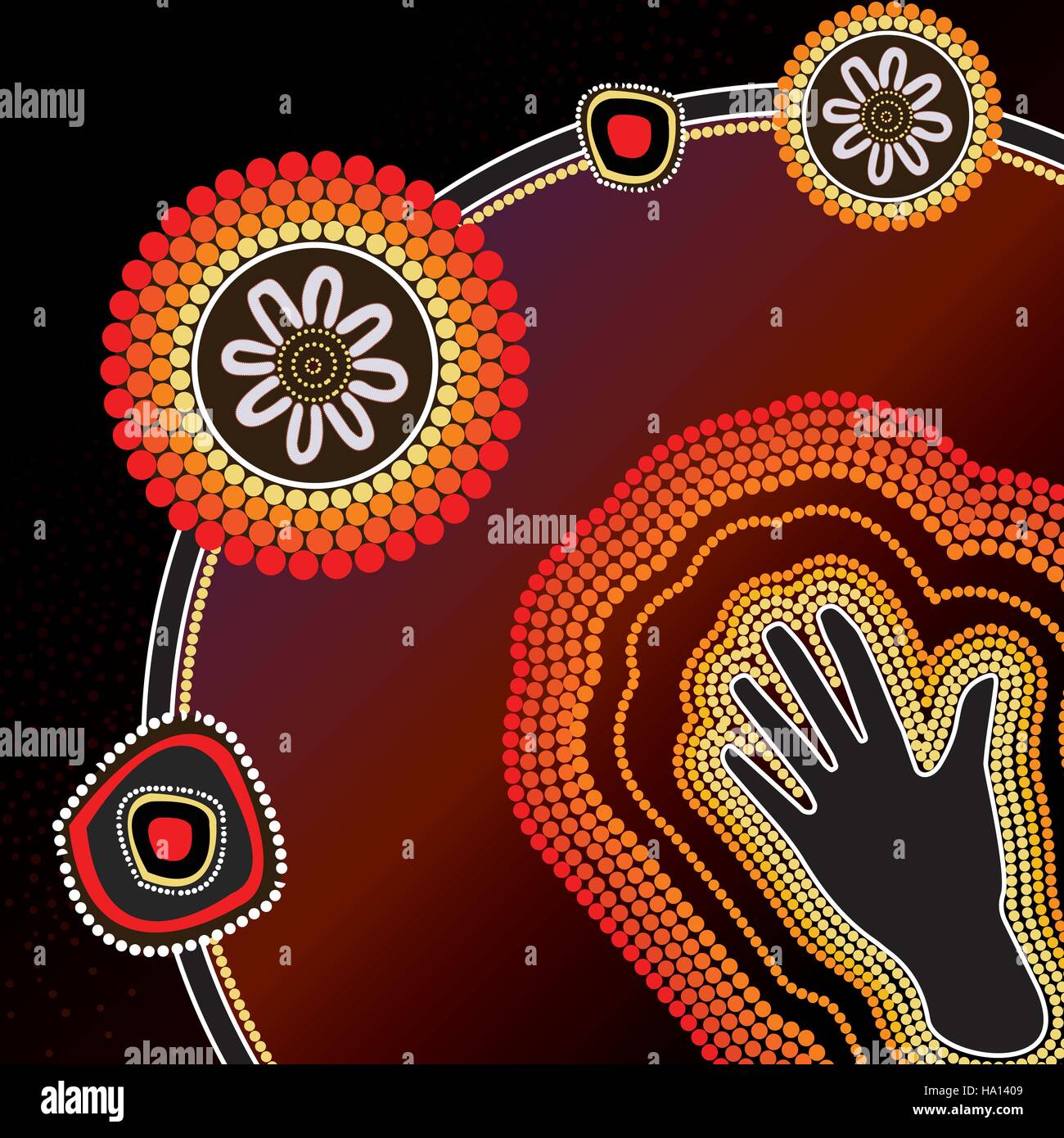 Aboriginal art vector painting Stock Vector Image & Art - Alamy