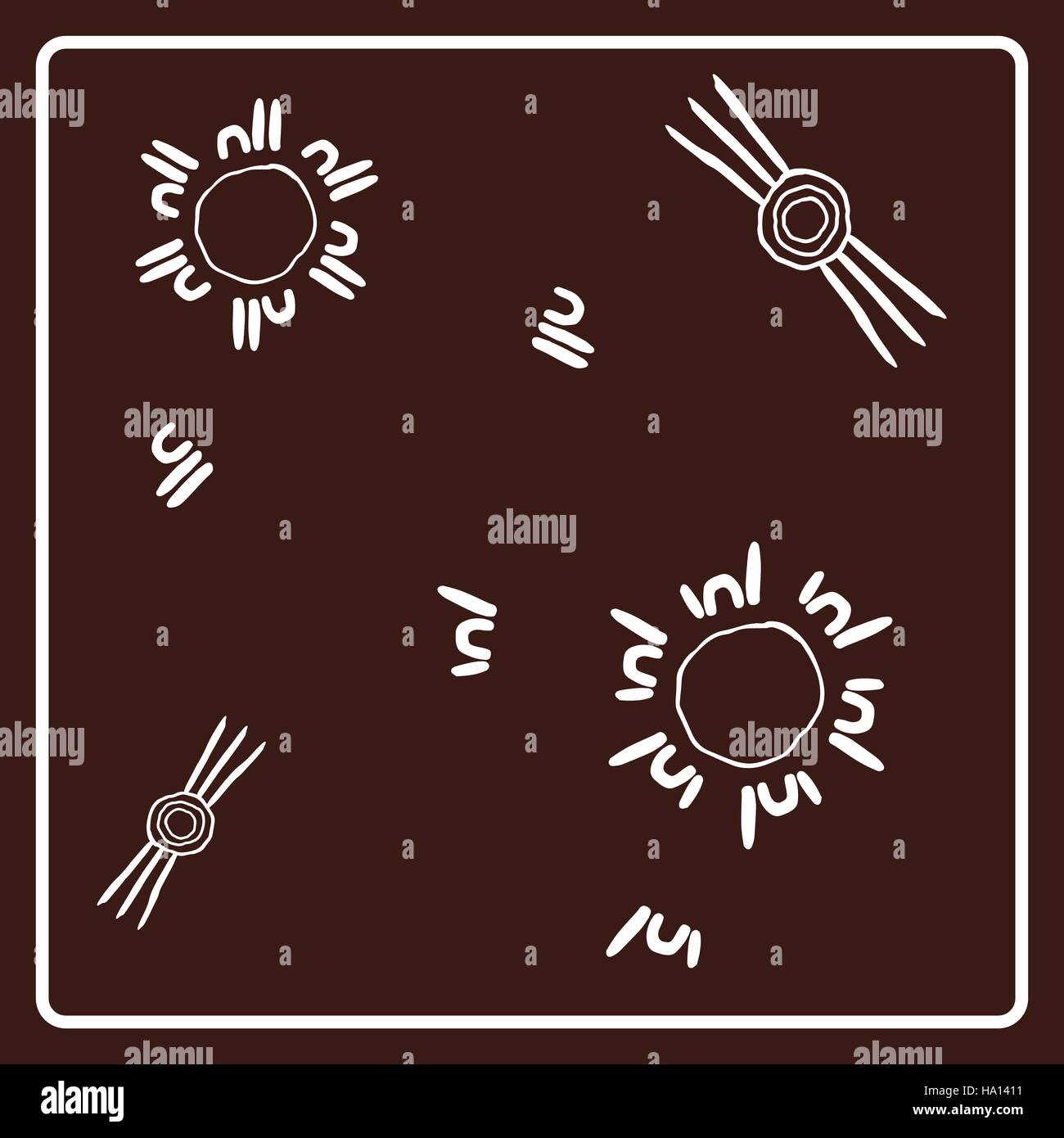 Aboriginal men and women meeting place. Aboriginal art vector painting ...