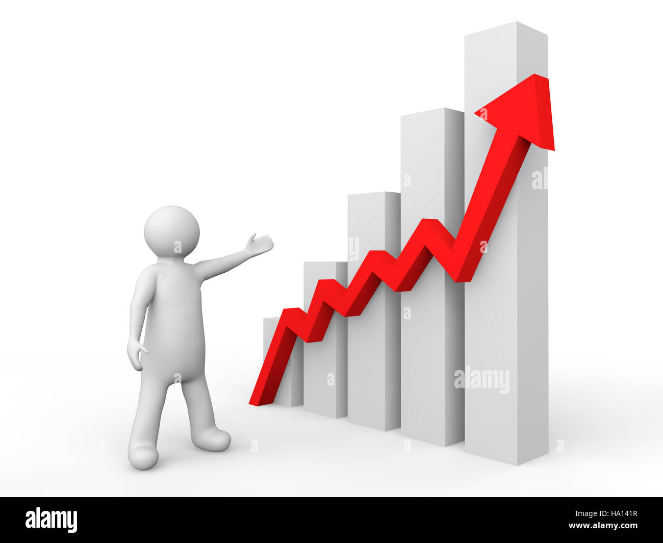 3d man showing profit graph Stock Photo - Alamy 3d man showing profit graph Stock Photo - Alamy