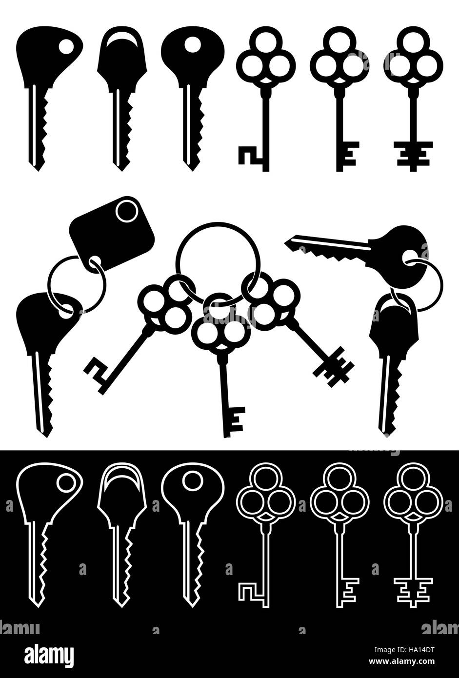 Set of keys Stock Vector Image & Art - Alamy