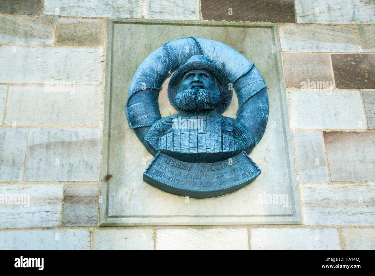 The bronze bust of Henry Freeman, coxswain of Whitby lifeboat from 1877 ...