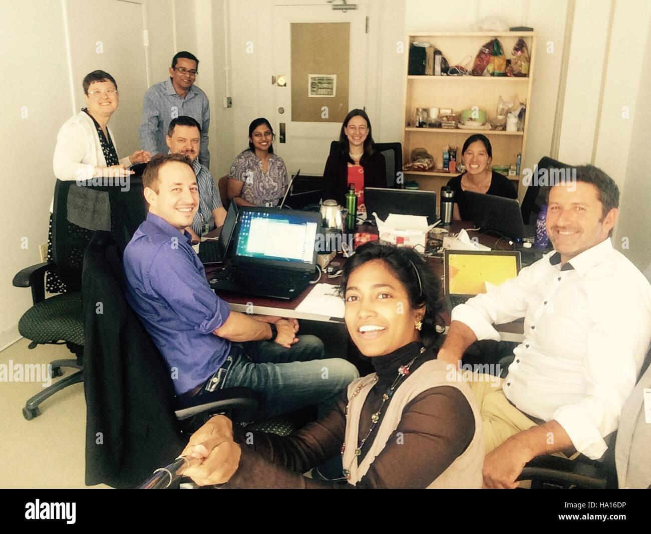 Representatives from a database development team contribute to ...