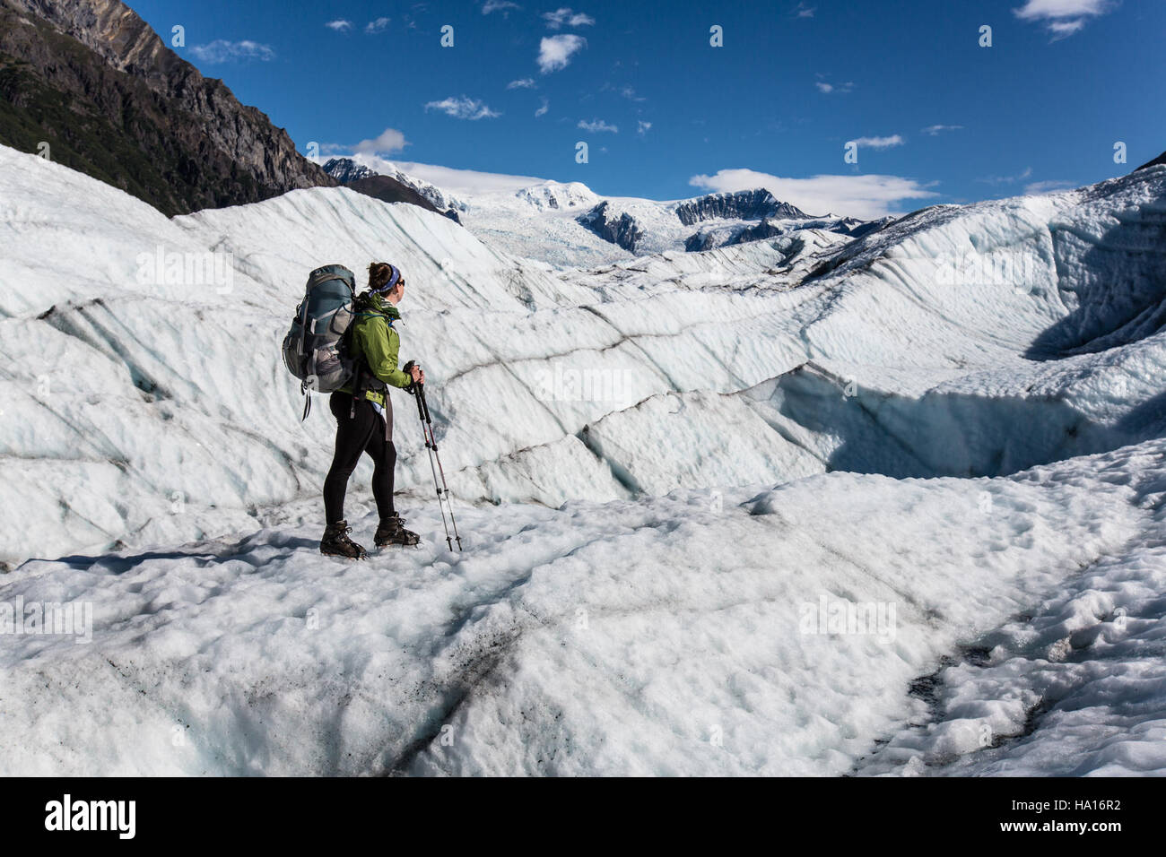 alaskanps 21607724031 Jamie on the Root Glacier Stock Photo - Alamy