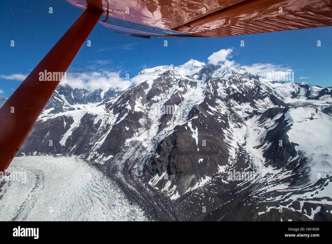 This photograph captures Mount St. Elias, one of the tallest peaks in ...