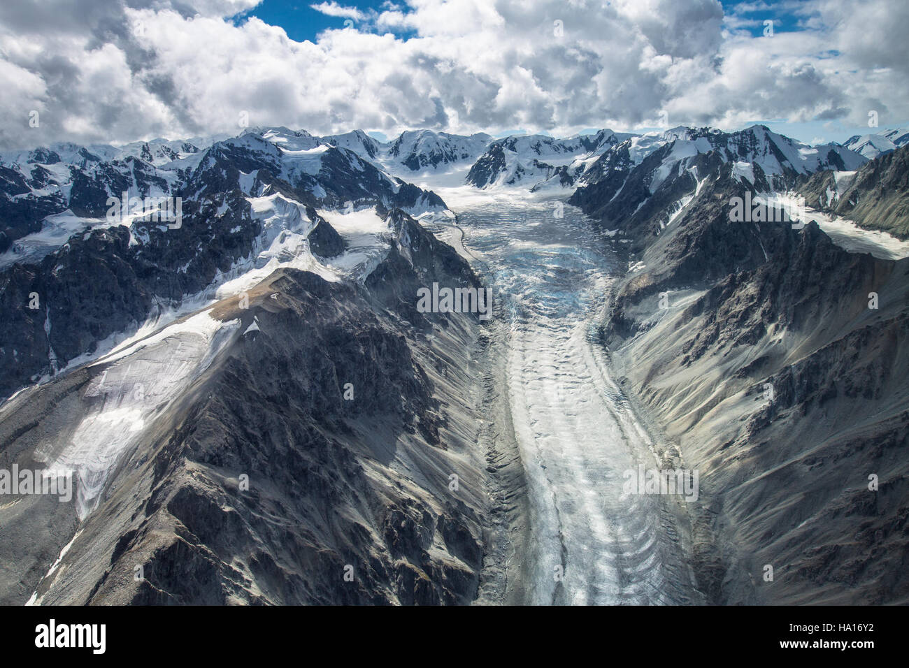 This image shows the Tributary Glacier of Baldwin Glacier, highlighting ...