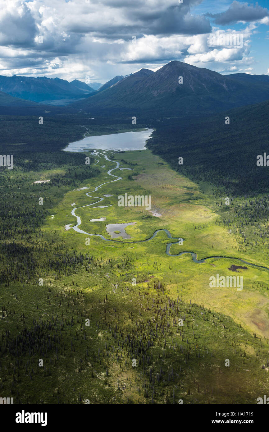 This image shows the Tebay River and Lower Tebay Lake in Alaska ...
