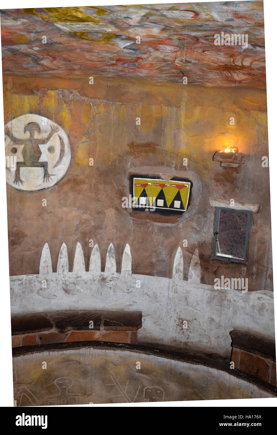 The Desert View Watchtower, designed by Mary Colter, houses murals ...