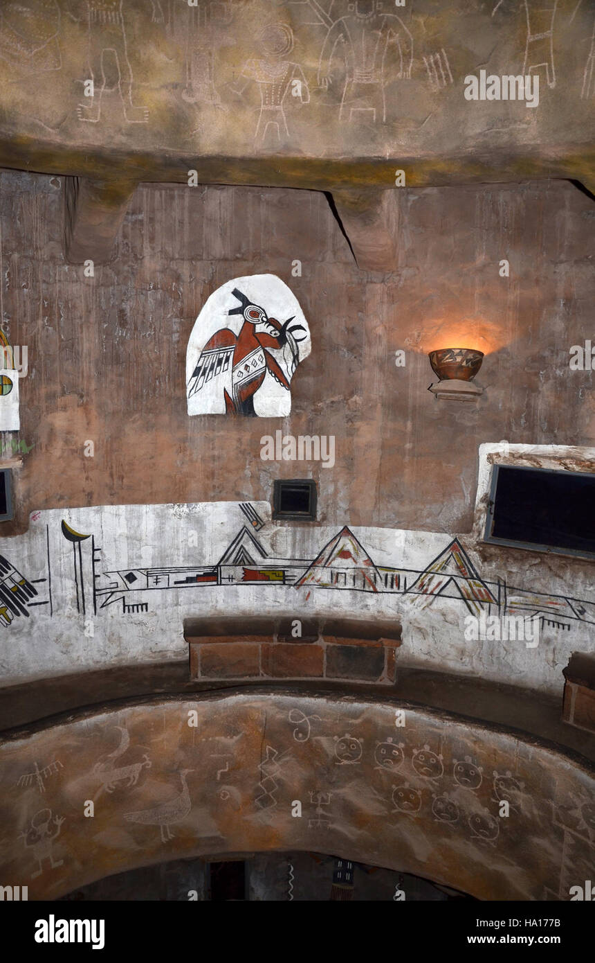 The Desert View mural, located in the Grand Canyon’s Mary Colter ...