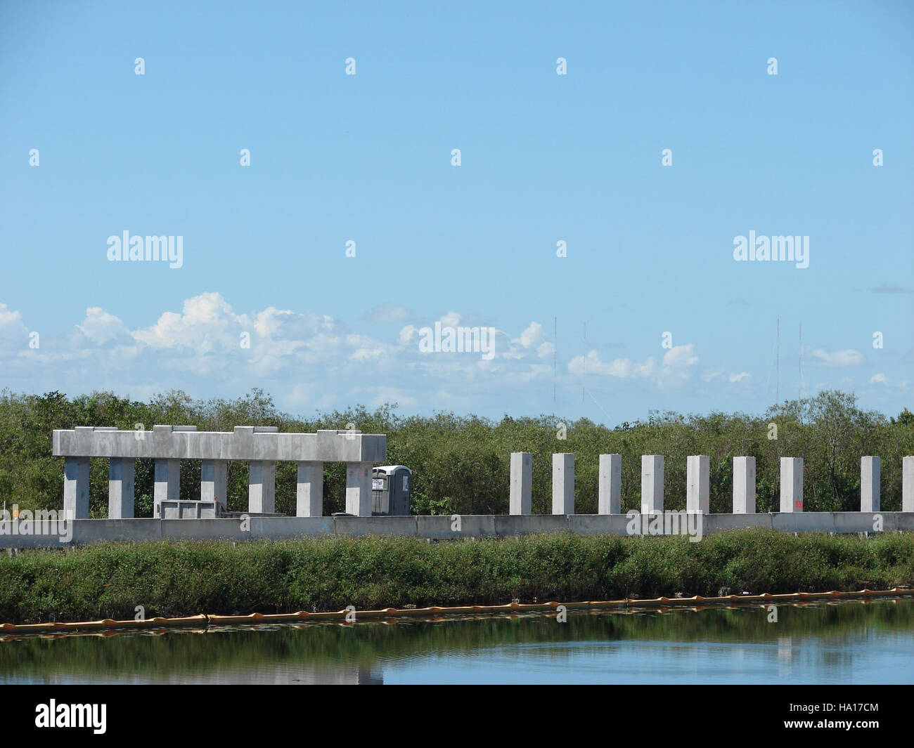 The Tamiami Bridge construction in Everglades National Park, as shown ...