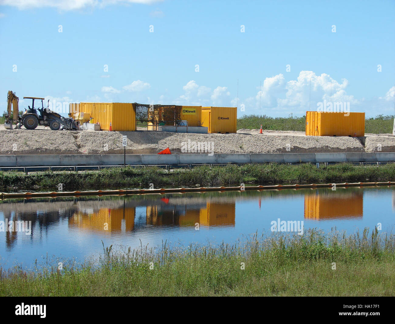 Construction of the Tamiami Bridge in the Everglades National Park aims ...