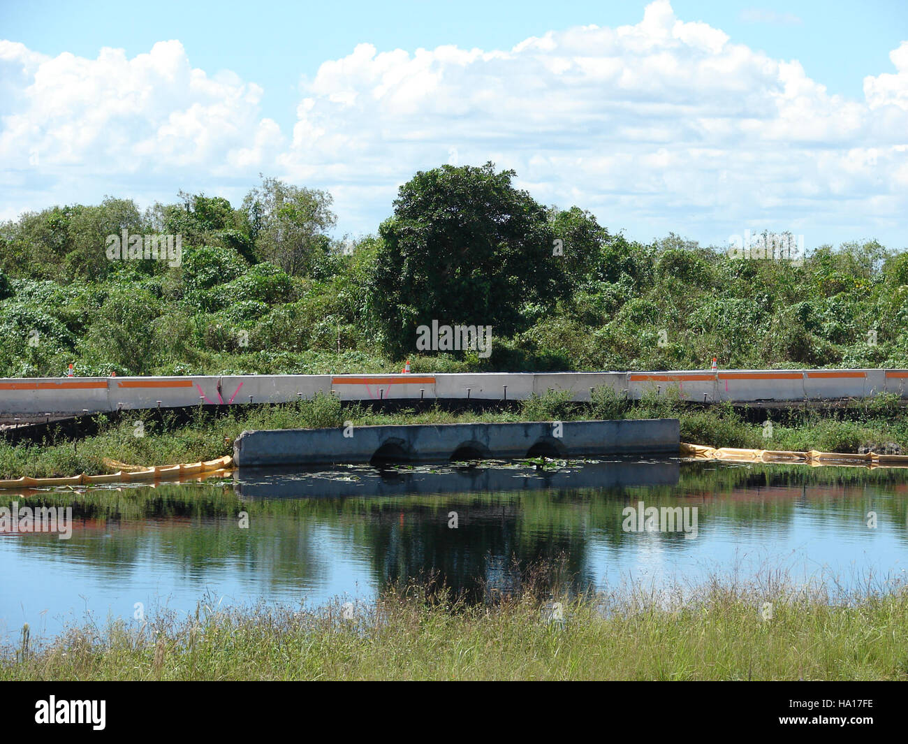Construction of the Tamiami Bridge in the Everglades National Park was ...