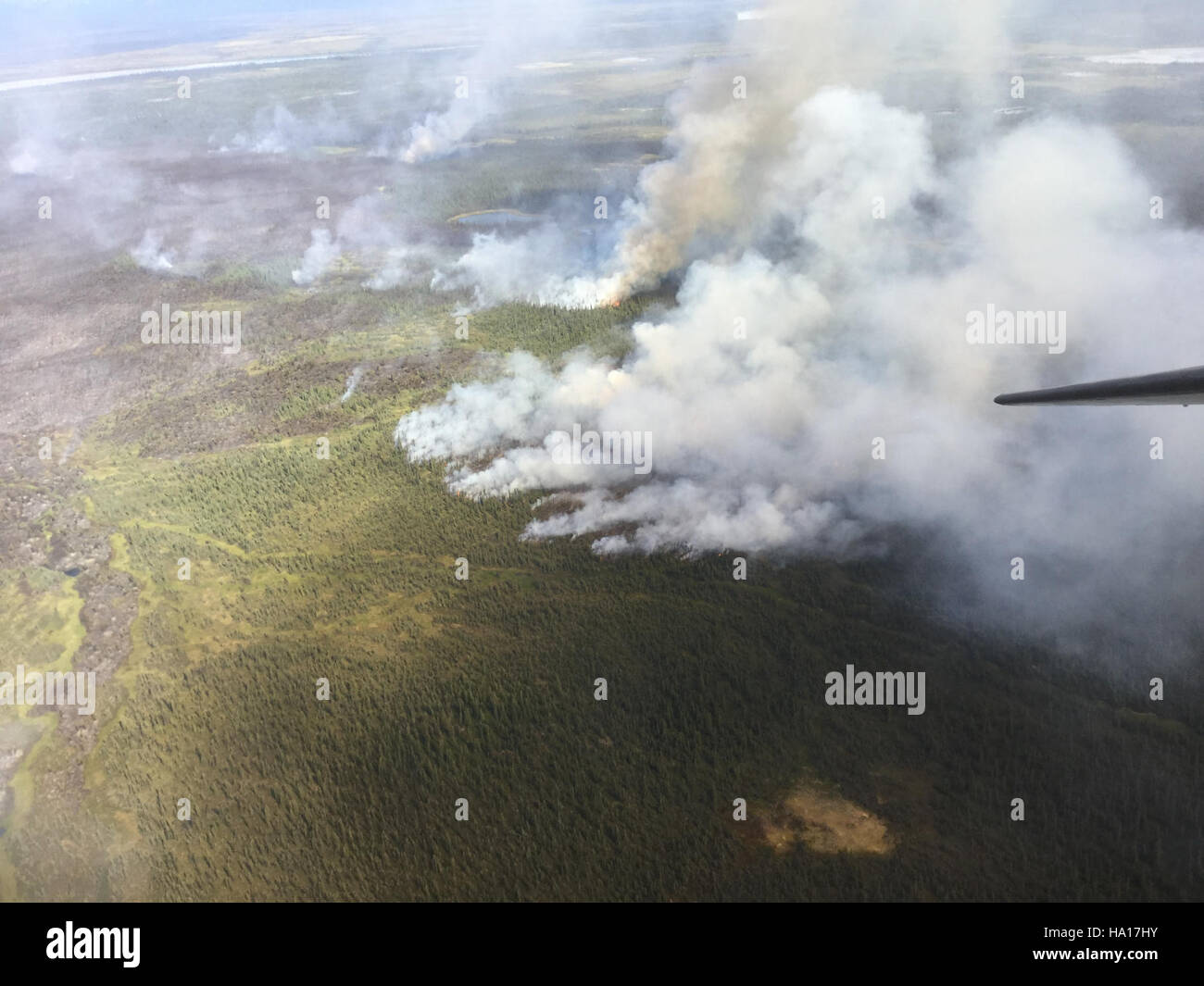A photo documenting the Salmon River Fire in Kobuk Valley National Park ...