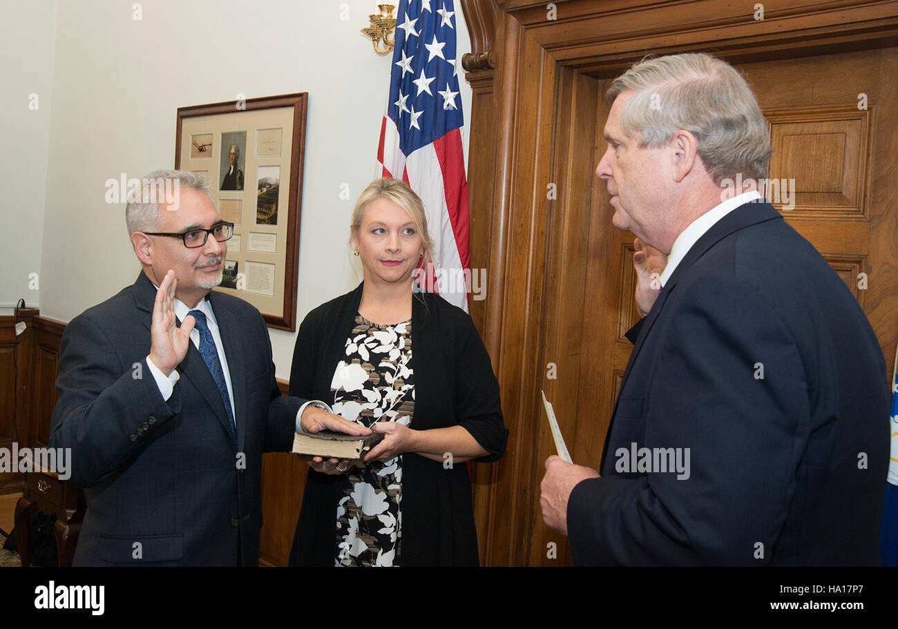 Agriculture Secretary Tom Vilsack swears in Jeff Prieto as the next ...