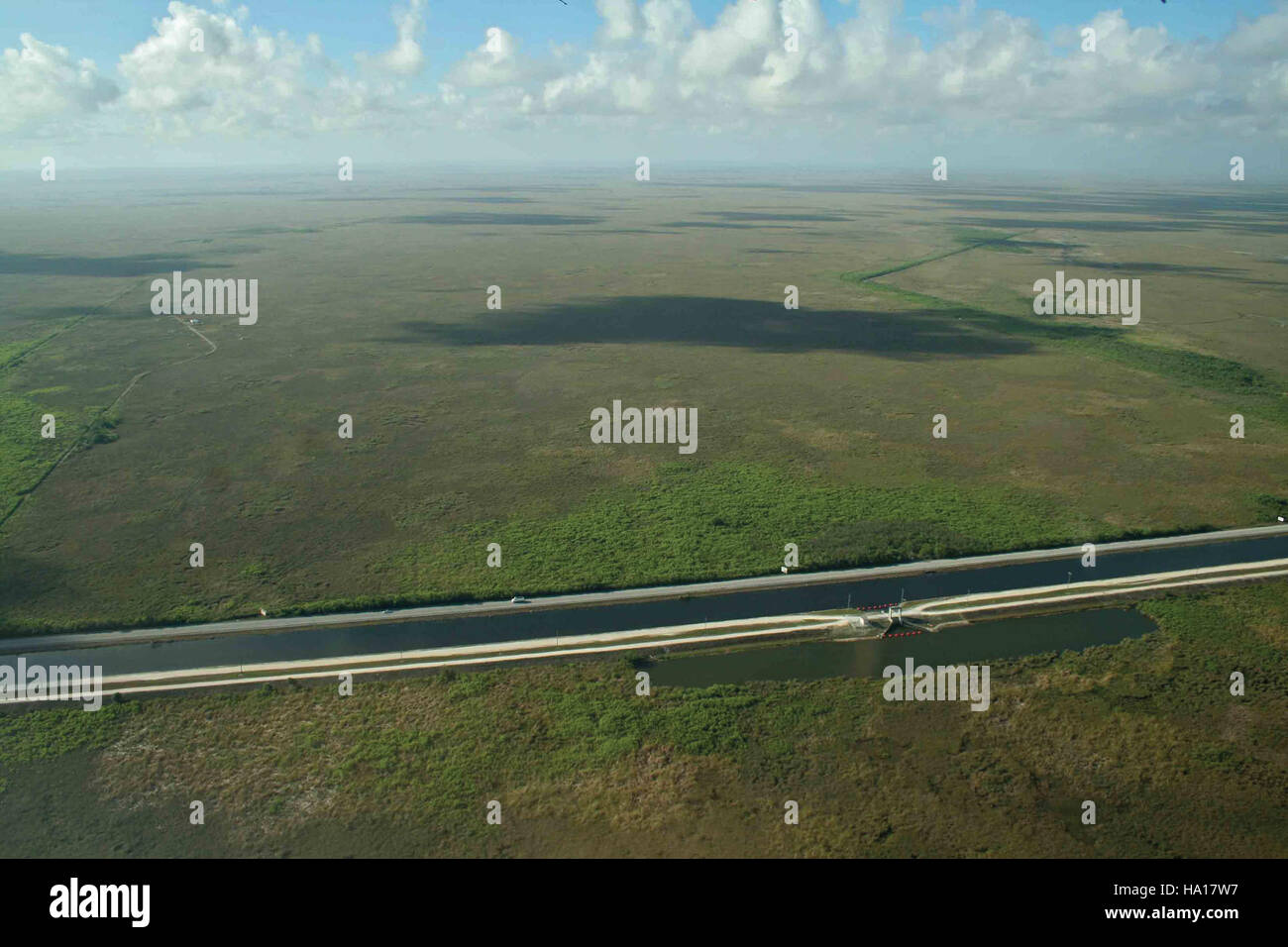 A view of Shark Slough in the Everglades National Park, looking south ...
