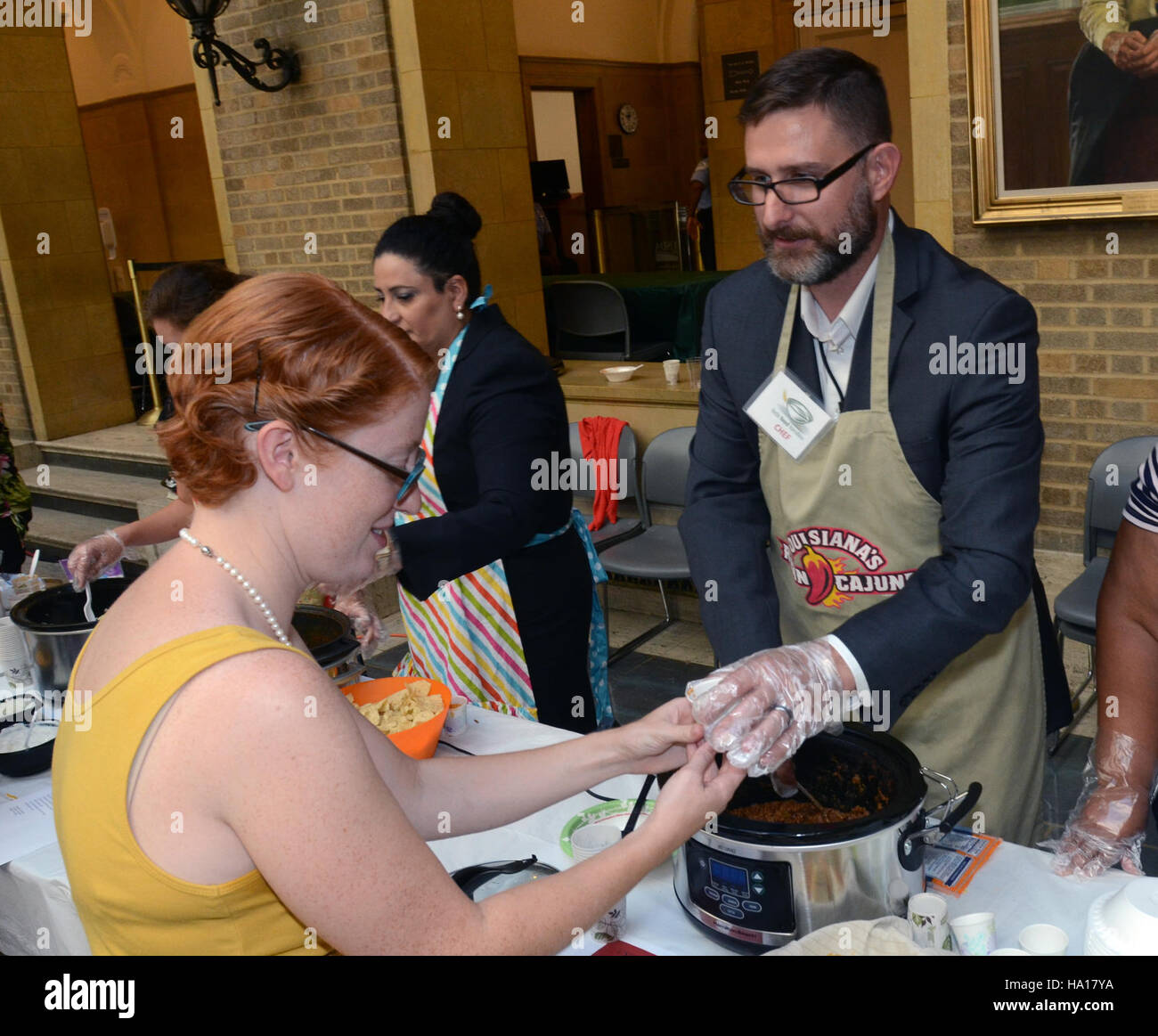 The 2015 USDA Chili Challenge, held on the patio of the USDA ...