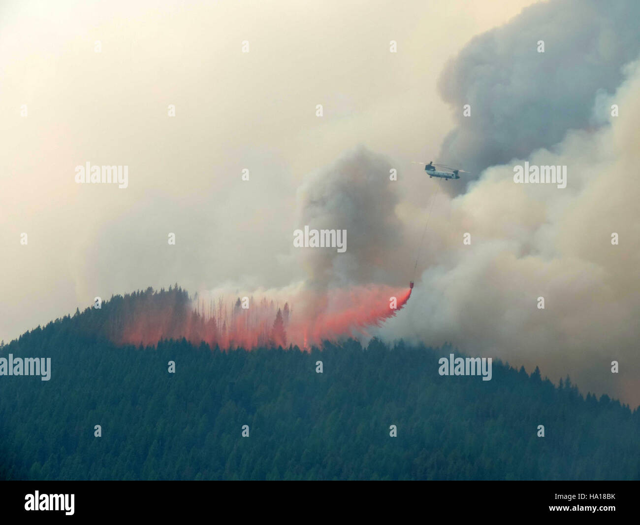 A wildfire in Montana is managed with federal resources to mitigate ...