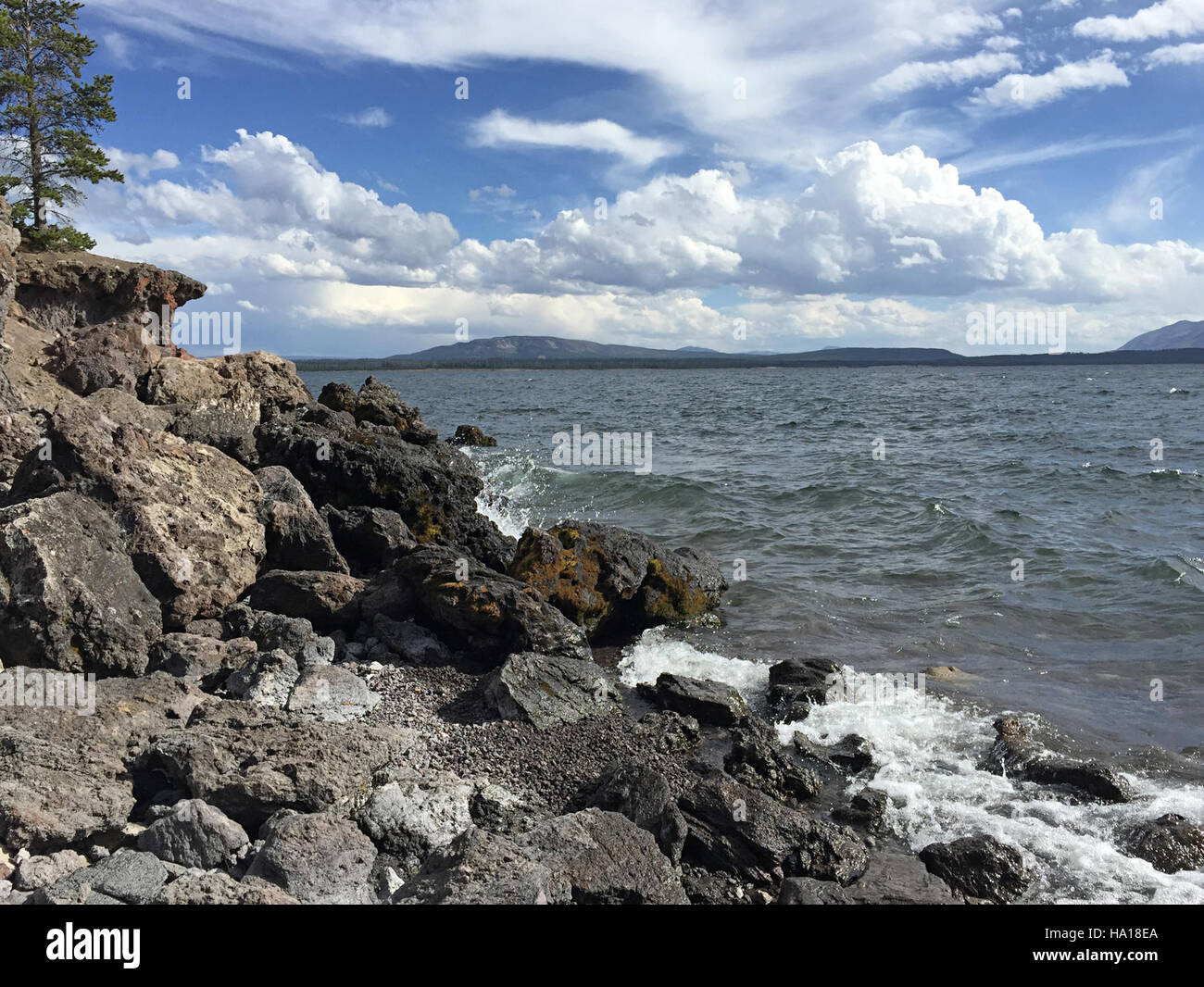 West Thumb of Yellowstone Lake is a geothermal feature in Yellowstone ...
