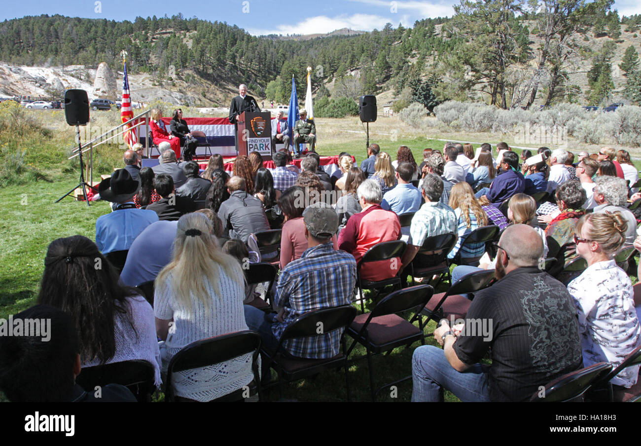 A naturalization ceremony took place at Mammoth Hot Springs in ...