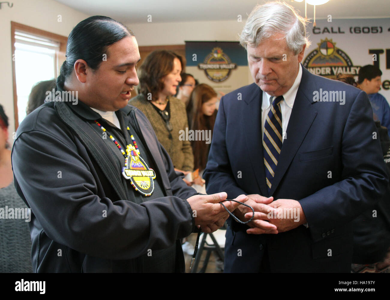 This image features tribal leaders from Pine Ridge, South Dakota ...