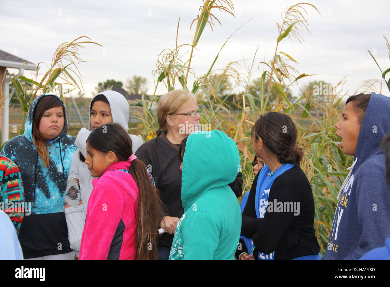 Elementary school students engage in a hands-on environmental education ...