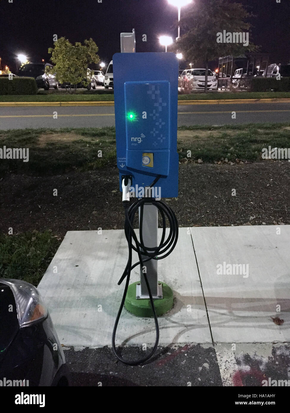 A photo of an electric charging station with a VA alternate energy ...