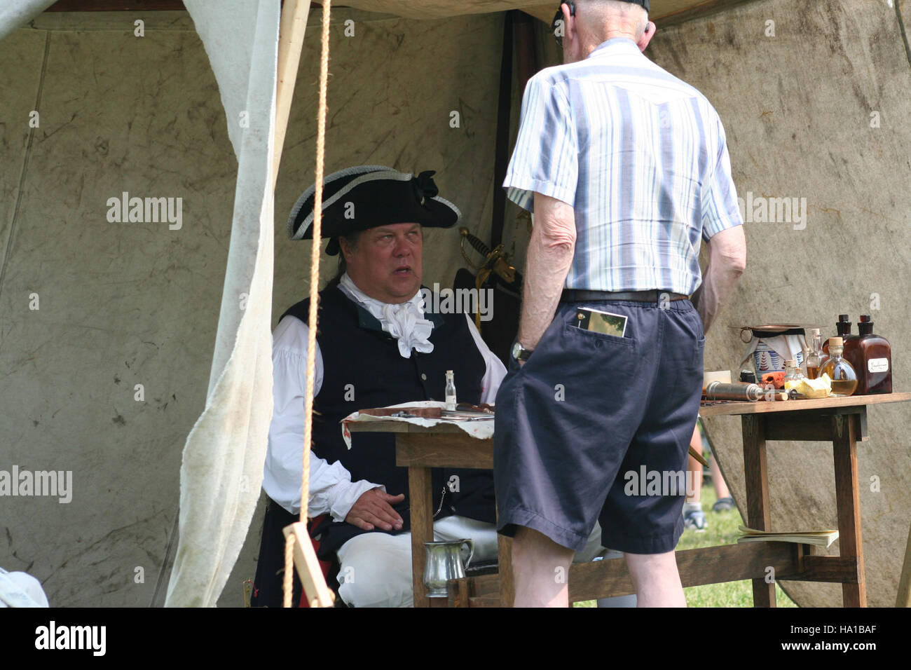A medical supplies tent is set up in Valley Forge National Park. The ...