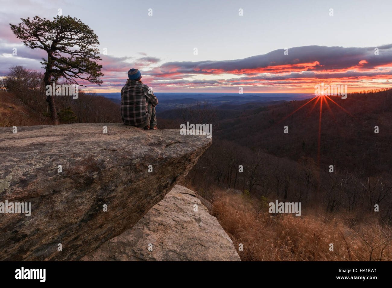 A stunning photograph captures the view from a ledge within a national ...