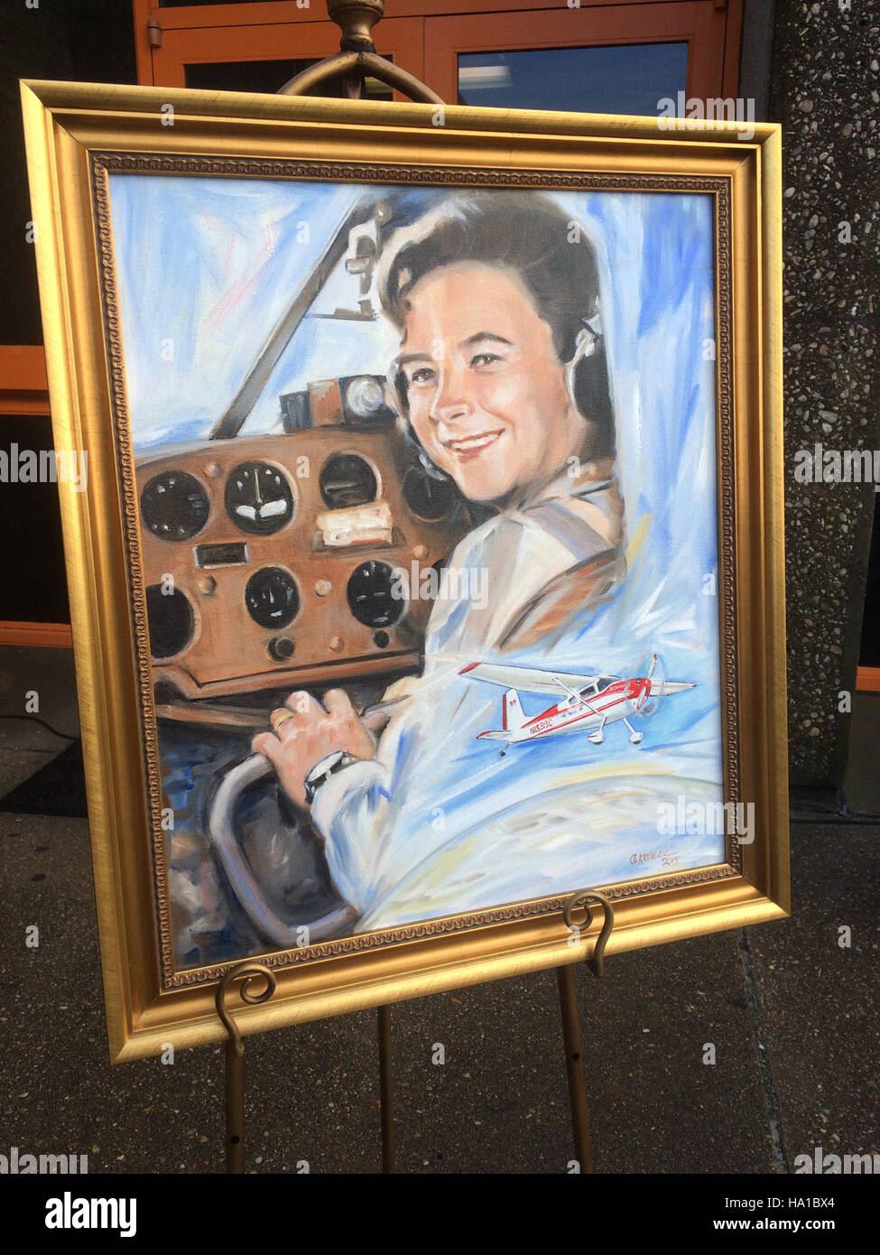 Jerrie Mock, the first woman to fly solo around the world, is ...