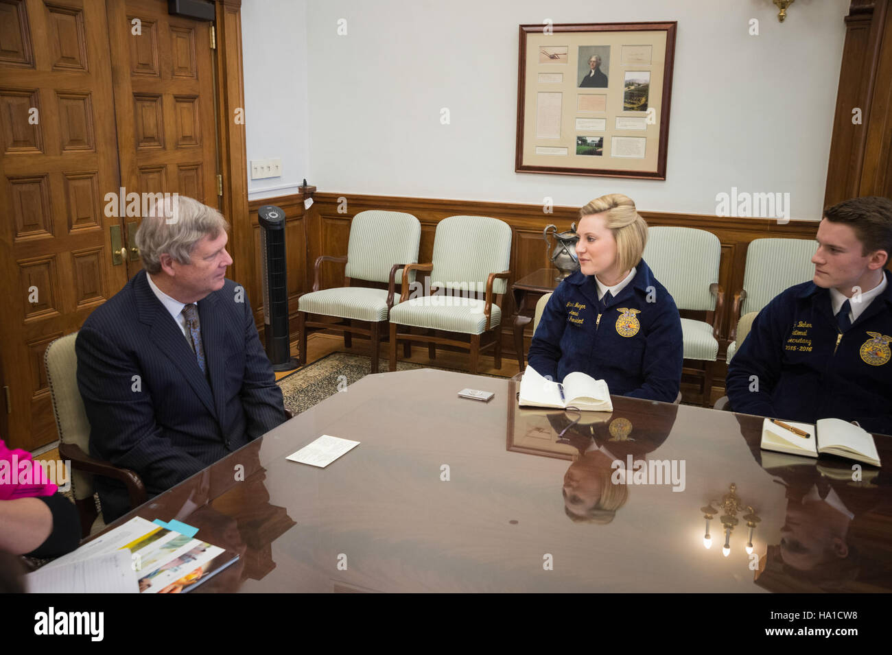 A meeting with the National FFA Officers at the Office of the Secretary ...
