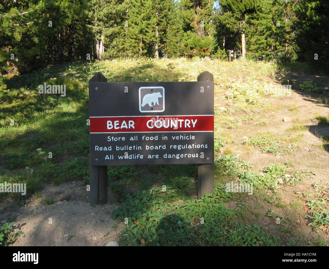 yellowstonenps 14457698423 Bear Country Sign for Indian Creek Stock ...