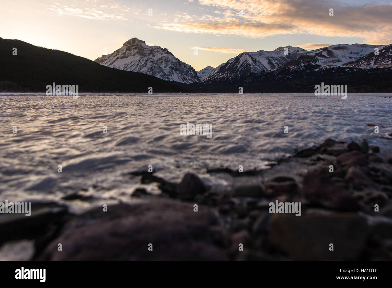 Lower Two Medicine Lake, located in Glacier National Park, is a ...