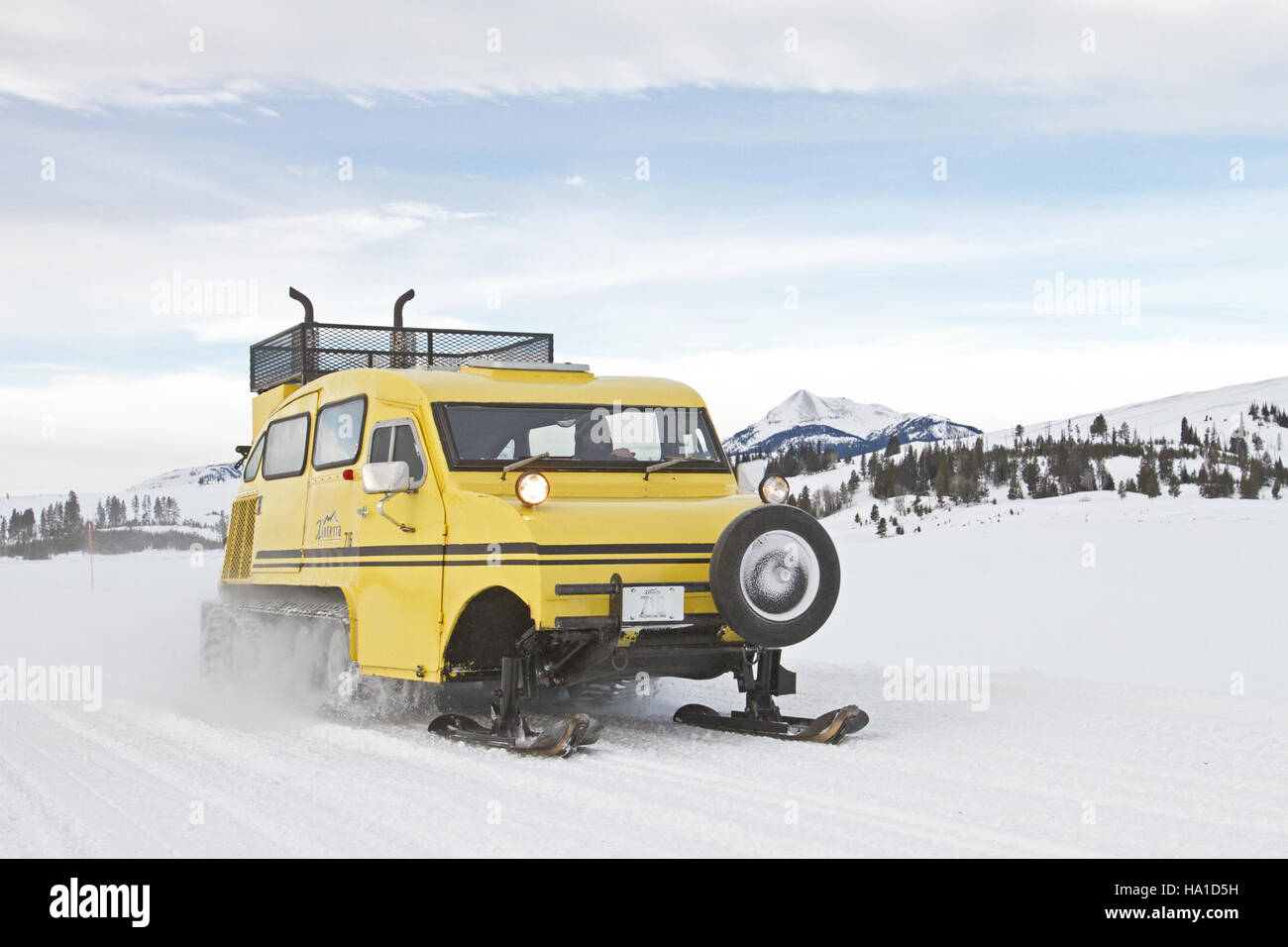 The Xanterra Bombardier snowcoaches made their last trip through Swan ...