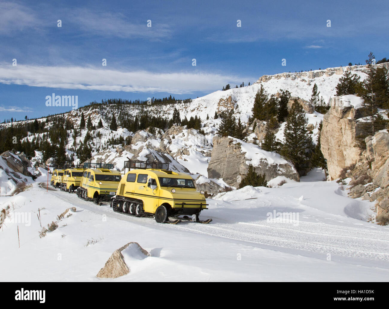 The final trip of the Xanterra Bombardier snowcoaches marks the end of ...