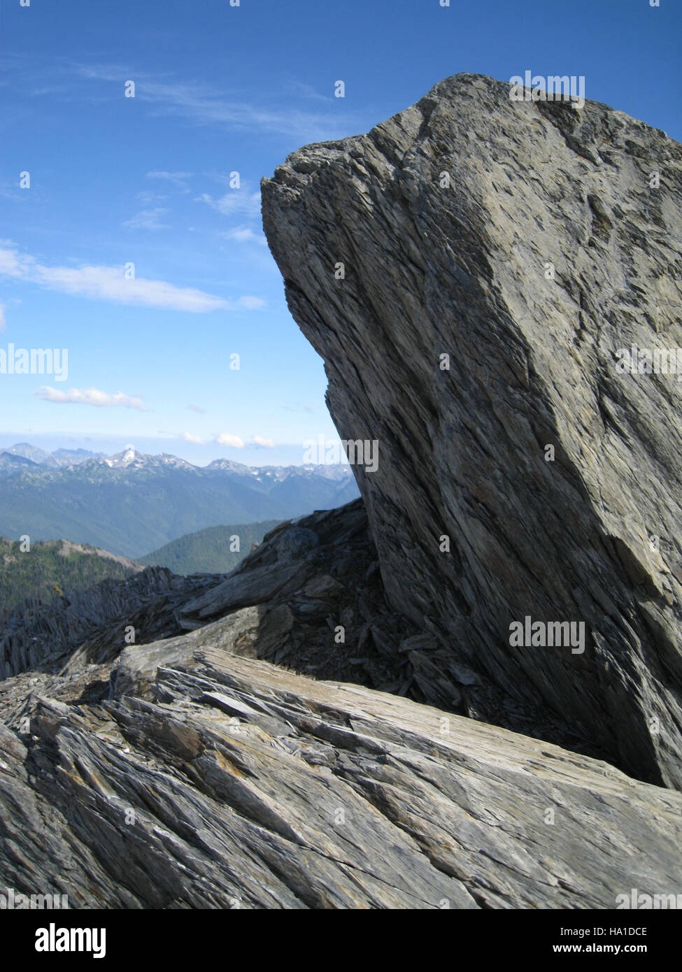 A geologically significant rock formation on the beach in Olympic ...